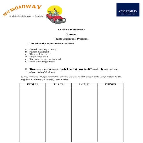 Identifying nouns | PDF