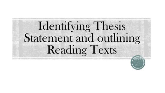 TOPIC SENTENCE ( TOPIC OUTLINE AND SENTENCE OUTLINE.pdf