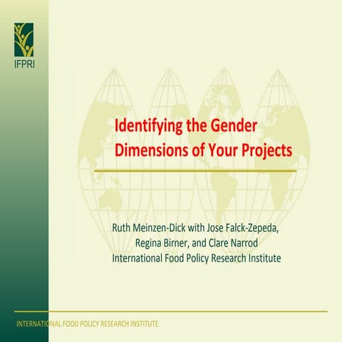 Identifying Gender Dimensions In Your Projects Sept17 2008 | PPT