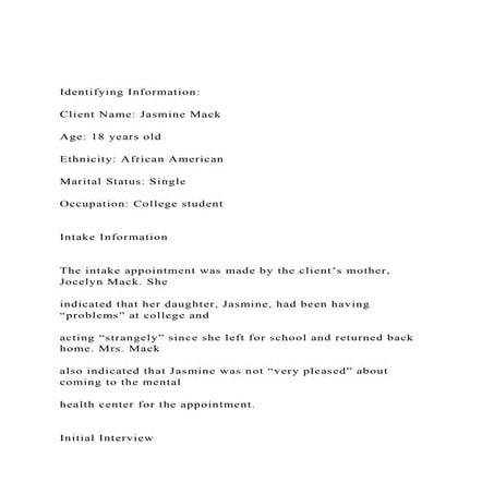Identifying Information Client Name Jasmine Mack Age.docx