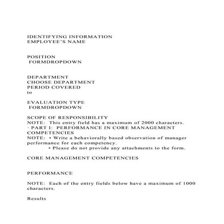 Performance Review Template | DOCX