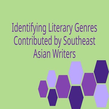 Identifying Literary Genres Contributed by Southeast Asian Writers.pptx