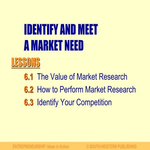 Identifying market needs | PPT