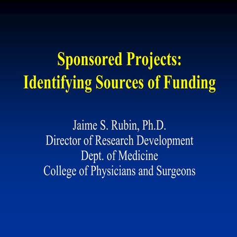 identifying research funding.pdf | Financial Assistance | Personal Finance