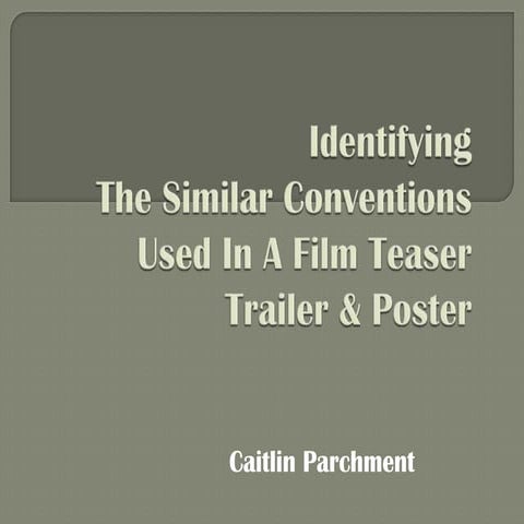 Identifying similar conventions of a teaser and poster | PPTX