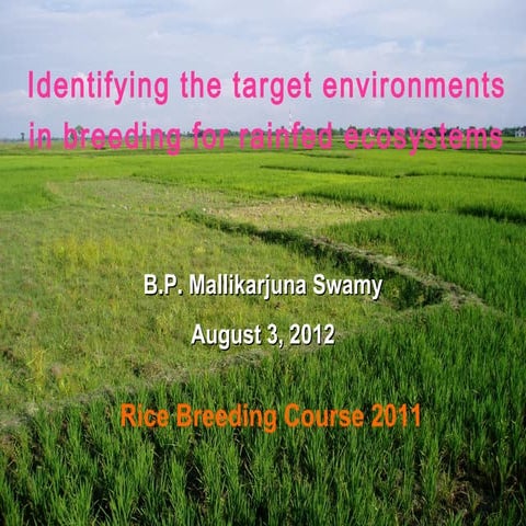 Identifying target environments drought rbc 2012 | PPT