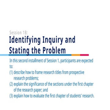 Research Title, Background of the Study, Statement of the Problem ...