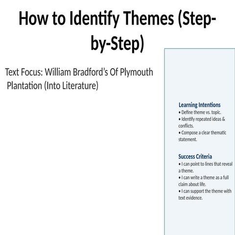 Identifying_Themes_Step_by_Step_Plymouth_Plantation.pptx