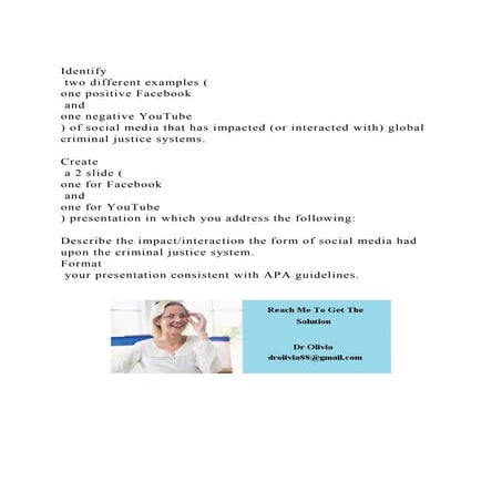 Identify two different examples (one positive Facebook and .docx