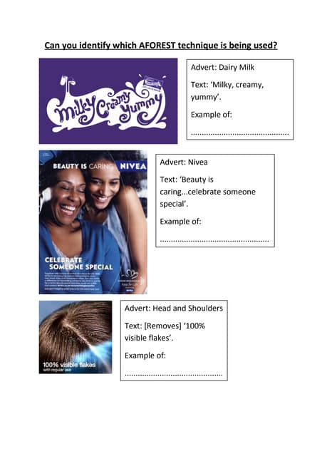 Aforest persuasive techniques 1 | PPT