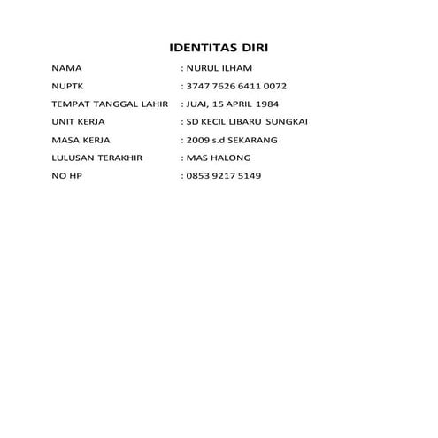 Identitas diri | PDF