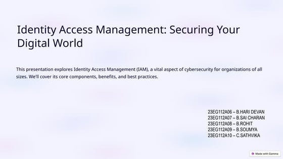 Identity and access management | PPT