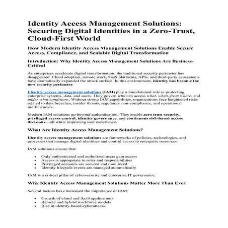 Identity and access management | PPTX