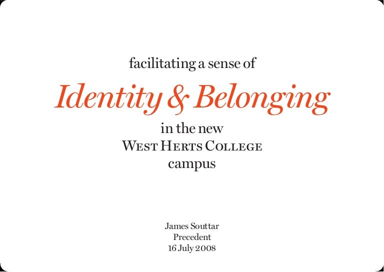 Identity and belonging