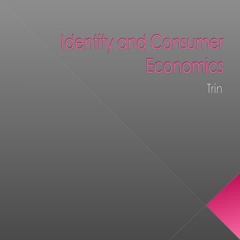 Identity and consumerism | PPTX