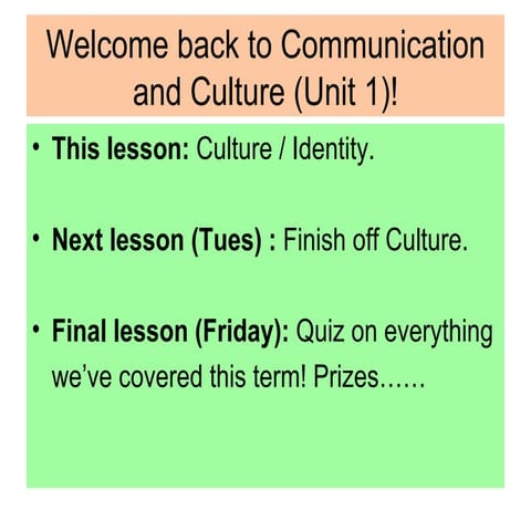 Identity And Culture | PPT