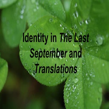 Identity in the last september and translations (1) | PPT
