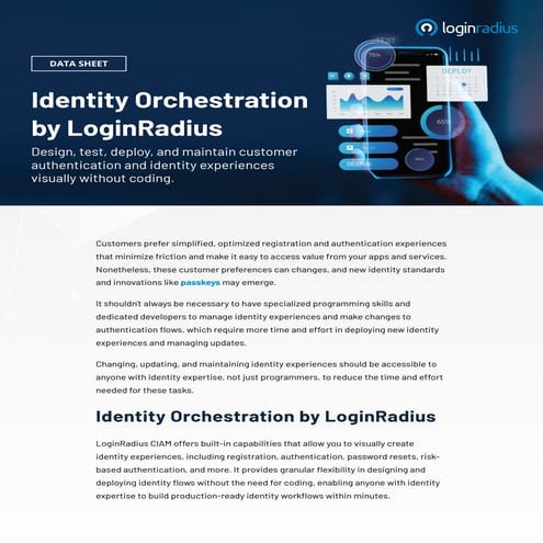 LoginRadius: The Future of Identity Orchestration | PDF