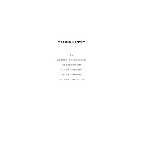 Identity screenplay | PDF