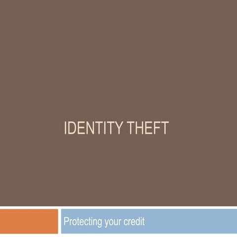 Identity Theft | PPTX