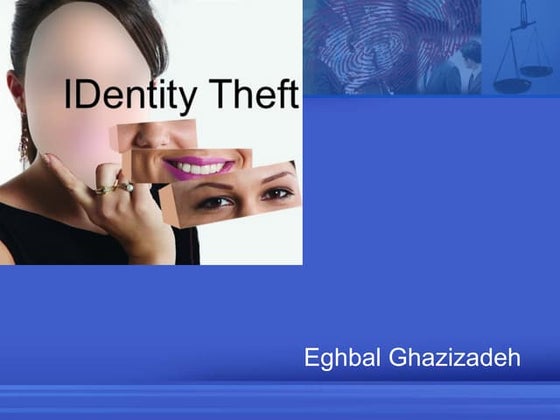 Identity Theft Presentation | PPTX | Internet Safety | Parenting