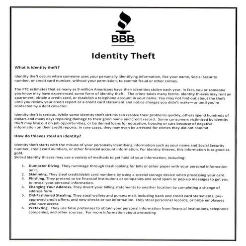 Identity Theft | PDF