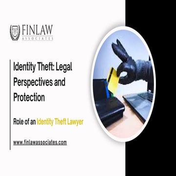 Identity Theft: Legal Perspectives and Protection | PDF