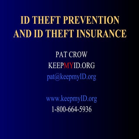 Identity theft protection company keepmy id.org