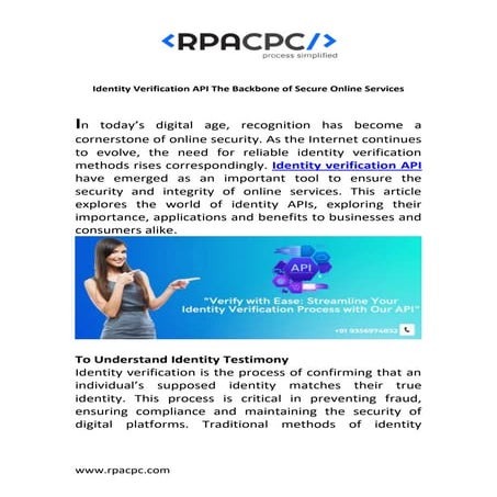 Identity Verification API The Backbone of Secure Online Services.docx