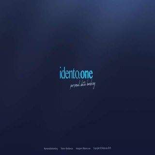 orbiter Idento.one Personal Data Banking | PPTX