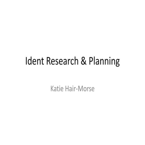 Ident planning | PPTX
