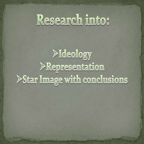 Ideology, Representation, Star image | PPTX