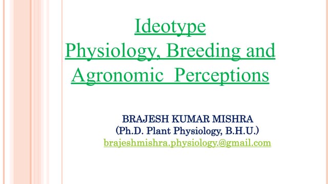 Ideotype breeding | PPTX