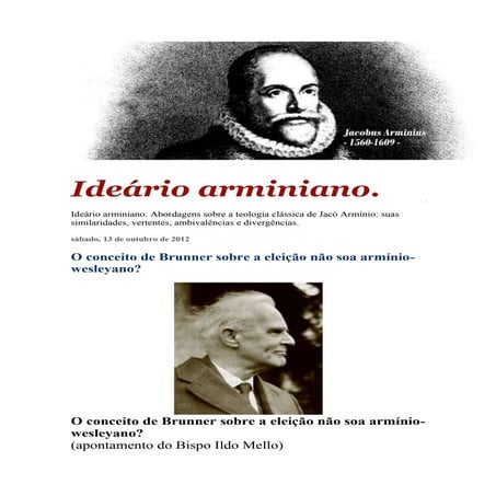 Ideário arminiano | PDF