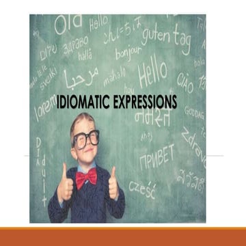 Spanish idioms ppt | PPT