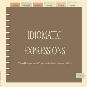 lessons and activity about idiomatic expressions | PPT