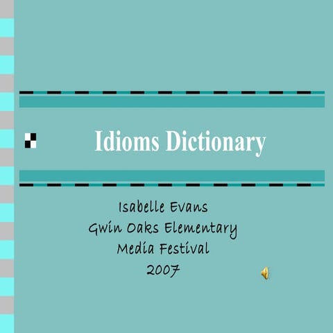 Idiom dictionary | PPT