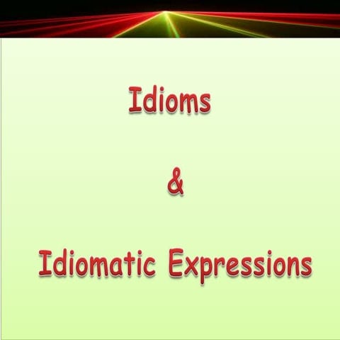 Idioms | PPTX