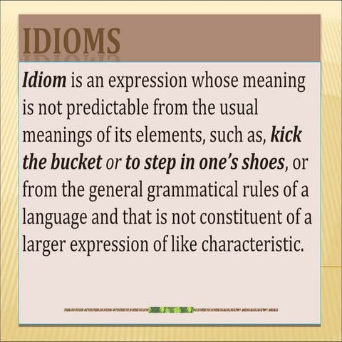 Idioms | PPT