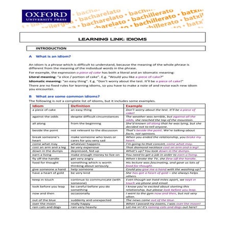 Idioms | PDF