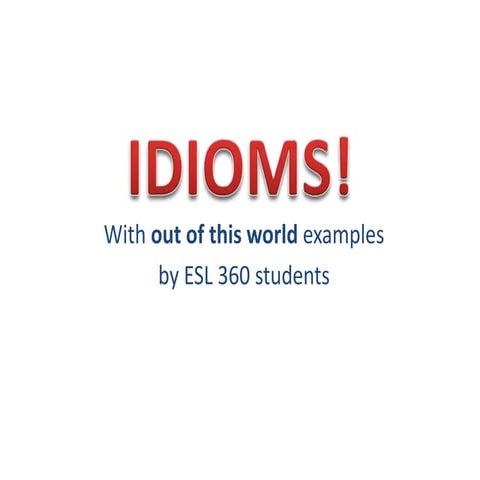 Idioms | PPT