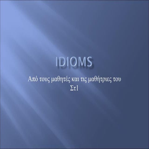 Idioms | PPT