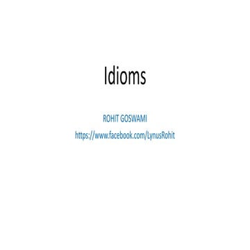 Idioms and their origin and meaning | PPTX