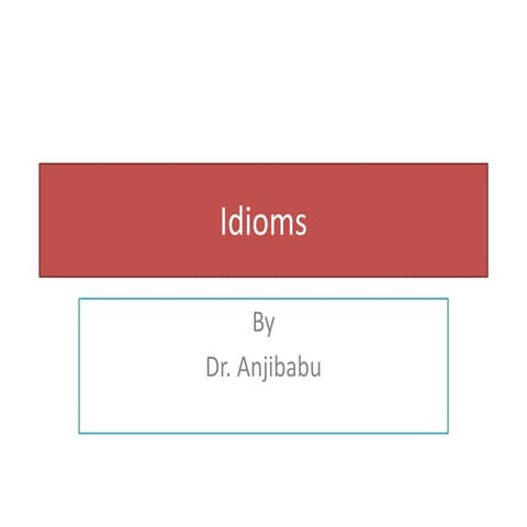 Colour Idioms | PPT