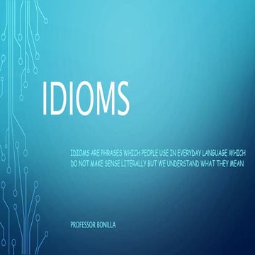 Idioms for Second Graders | PPT