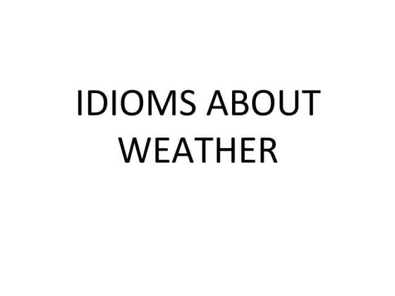 Weather sayings | PPT