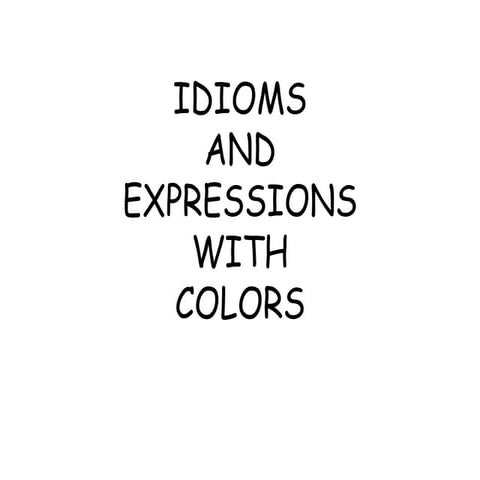 Idioms and expressions | PPT