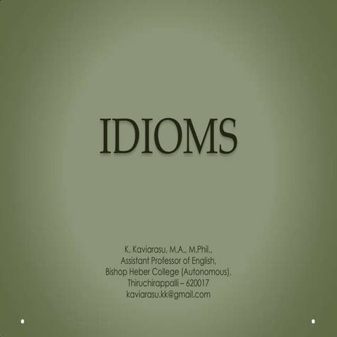 Idioms | PPTX
