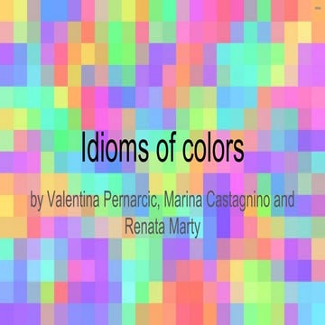 Idioms of colors | PPTX