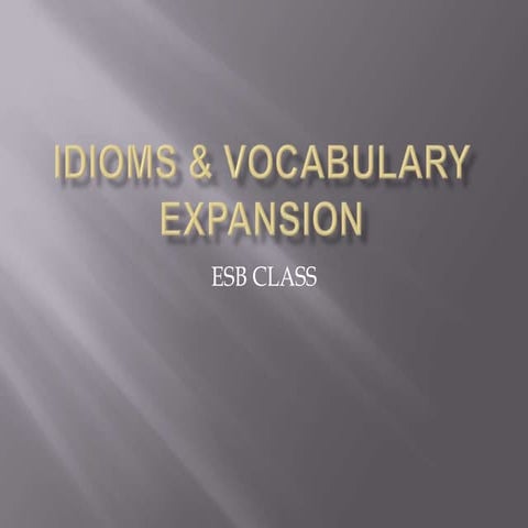 Vocabulary expansion | PPTX